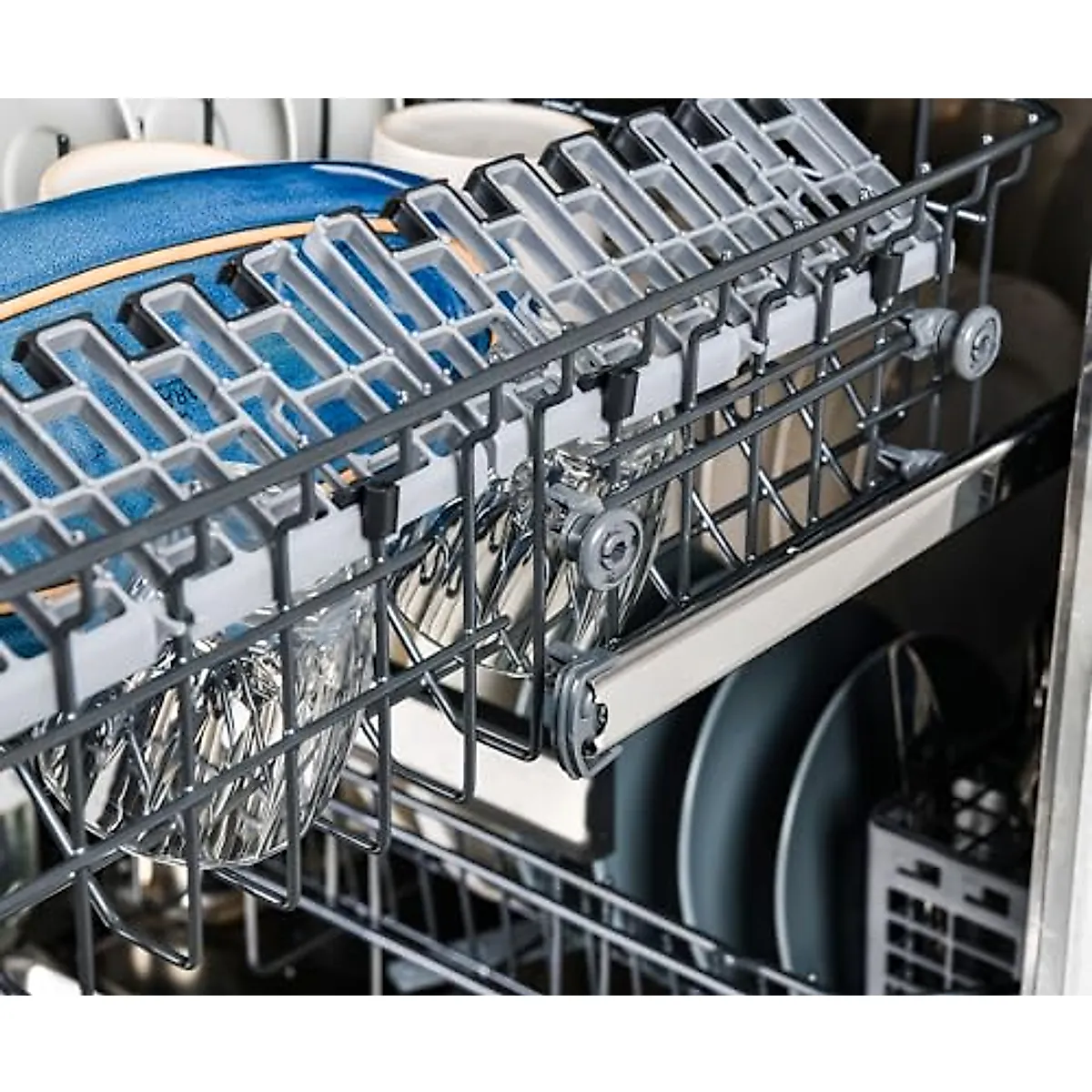 Kenmore 24" Built-In Stainless Steel Tub Dishwasher with EasyFlex 3rd Rack, SmartWash, UltraWash Plus, TurboDry, Adjustable Rack, Energy Star Certified, Fingerprint Resistant Stainless Steel
