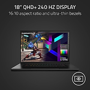 Razer Blade 18 Gaming -Laptop: NVIDIA GeForce RTX 4060 13th Gen Intel 24-Core i9 HX CPU 18" QHD+ 240Hz - 16GB -RAM 1TB SSD -CNC Aluminum Compact GaN -Charger Windows 11 Chroma RGB