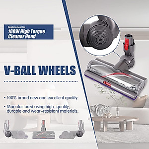 Upgraded Ball Wheel Replacement for Dyson Outsize V11 V15 Gen5 Cyclone V10 Animal Vacuum Cleaner 100W High Torque Cleaner Head Wheels Replacement Parts, for 970100-05 969331-01 Attachment