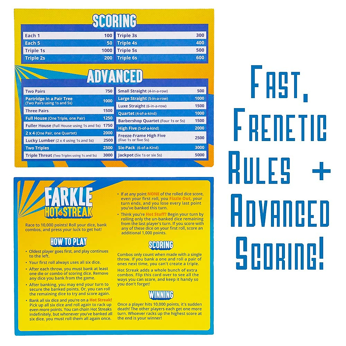 Farkle Hot Streak Dice Game Set - New Edition!