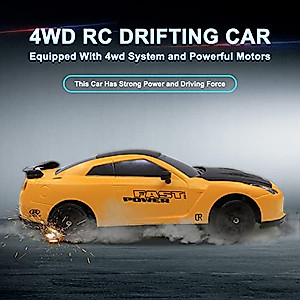 Desdoni RC Drift Car 2.4GHz 1:24 Scale 4WD High Speed Remote Control Cars Vehicle with LED Lights Batteries and Drifting Tires Racing Sport Toy Cars for Adults Boys Girls Kids Gift…