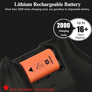 Lithium Xbox Rechargeable Battery Pack for Xbox Series X|S and Xbox One, 2X1400mAH Battery for Xbox Series X|S, Xbox One/X/S/Elite Controllers