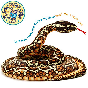 TigerHart Bernard The Brown Python - 9 5 Foot Long Stuffed Animal Plush Snake