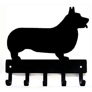 The Metal Peddler Corgi Dog - Key Holder for Wall - Small 6 inch Wide - Made in USA; Home Organization; Foyer, Hallway, Office
