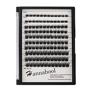 10Rows Mixed 10-12-14-16mm/8-10-12-14mm Individual False Eyelashes D Curl Wide Stem Dramatic Black Makeup Cluster Eyelashes Natural Volume Eye Lashes Extensions (8-10-12-14mm mixed)