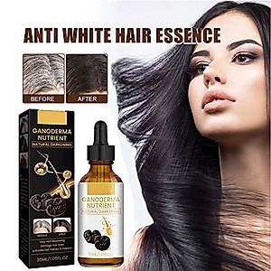 DARKA Anti-Greying Hair Serum, Hair Darkening Serum, Organic Ganoderma Nutrient Hair Grey Reverse Essence, Darken Your Hair Naturally Without Harming Them (3PCS)