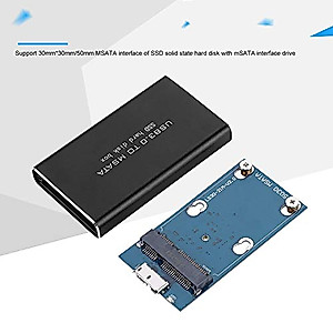 Garsentx Hard Drive Enclosure, PCI-E SSD Solid State Disk Enclosure Hard Disk Box 6Gbps Support 30mm*30mm/50mm MSATA Interface of SSD Solid State Hard Disk with mSATA Interface Drive