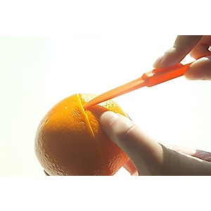 Minjie 2 pcs orange peeler tool Citrus Peeler in Bright Orange Color - Replaces Tupperware Peeler Bright Orange