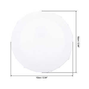 PATIKIL Paint Canvases Panel for Painting, 4 Pack 4x4 Inch Round Wood Frame Stretched Blank Art Board Panels for Acrylic, Oil, Tempera Painting, White