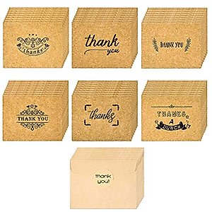 Awpeye 2.7 x 3.5inch Thank You Cards 48 Pack, with Envelopes and Thank You Stickers for Baby Shower, Bridal Wedding, Business, Christmas