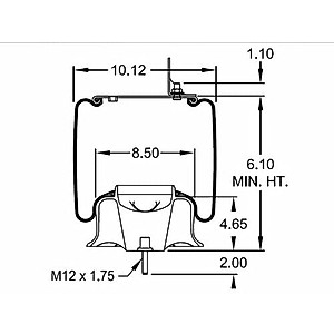 2 pack of TORQUE Air Spring Bag for Volvo Trucks (Replaces Firestone 8829, W01-358-8829 & Goodyear 1R12-405, Volvo 20505399) (2 x TR8829)