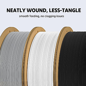 ELEGOO PLA Plus Filament 1.75mm White 2KG, PLA+ Tougher and Stronger 3D Printer Filament Pro Dimensional Accuracy +/- 0.02mm, 2 Pcs 1kg Spool(2.2lbs) Fits for Most FDM 3D Printers