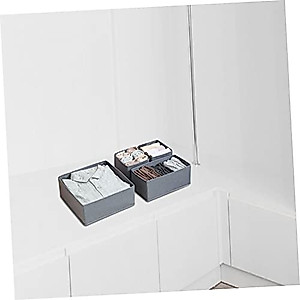 Cabilock 12 pcs Desktop with Organizers Grey Basket Drawer Clo Household Folding Juguetes for Ties Clothes Scarves Cube Socks Sundries Organizer Divider Bra Para Cabinet