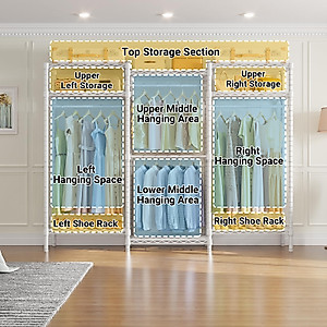 VIPEK V5i Garment Rack Heavy Duty Clothes Rack, Freestanding Closet Wardrobe Clothing Rack, White