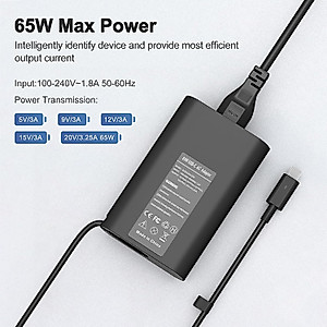 Replacement Dell Laptop Charger 65W 45W USB C Laptop Charger for Dell 5420 5520 7420 5430 7430 7330 7340 5320 7320 5290 2in1,XPS 13 9360 9320 7390 2in1 9350 9380 9370 9310 9300 Dell Laptop Charger1