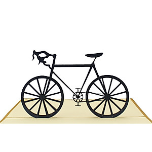 Diese-Klappkarten Bicycles pop up card, bike gift idea for him and for her, birthday greetings for bicycle lovers, holiday voucher for bicycle tour, fathers day card bike,T05 Black