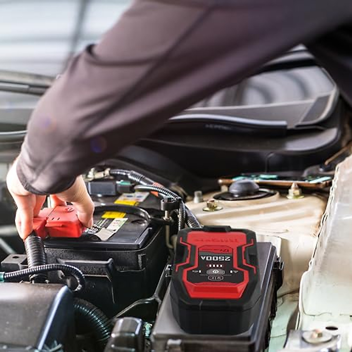 CRAFTSMAN 3-in-1 Lithium Jump Starter and Portable Power Pack, CMXCESM262 2500 Peak Amps, 12 Volts, 10.0L Gas, 8.0L Diesel Engines, for Motorcycles, Cars, SUV, Truck, and Boat Batteries