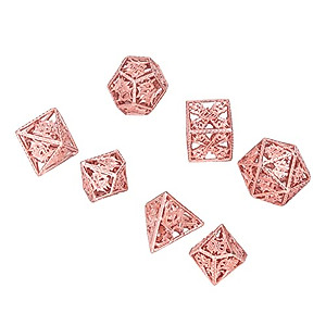 VINGVO Polyhedral Dice, Brass Polyhedral Dice Game for Adult Holiday Party