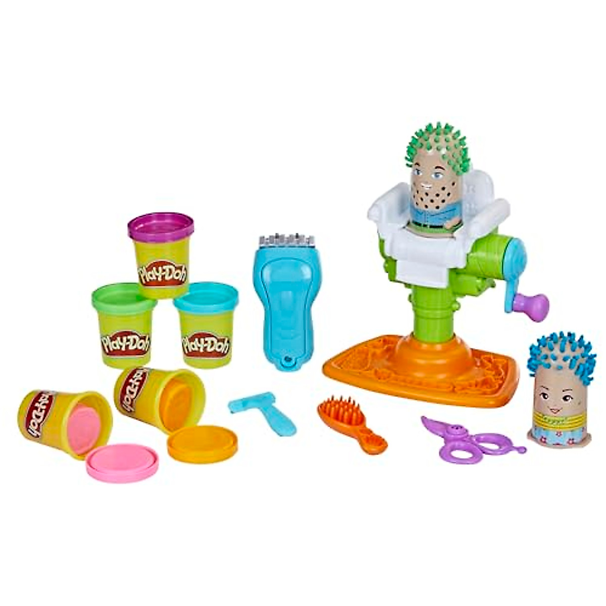 Play-Doh Buzz 'n Cut Fuzzy Pumper Barber Shop Toy with Electric Buzzer ...