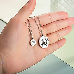 Shonyin Mother Daughter Necklace Set for 2 Matching Dandelion Mommy and Me Jewelry Back to Sch Mothers Day Birthday Christmas Gift for Mom from Daughter Present Stocking Stuffers for Mom