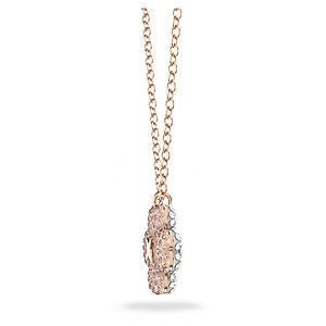 SWAROVSKI Latisha pendant, Flower, Pink, Rose-gold tone plated