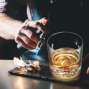 Whiskey Gifts for Men, 11 Oz Eagle Pattern Whiskey Glasses Set of 2 & Large Ice Ball Molds Set of 2 - Thick Base Rocks Glass for Bourbon Cocktails, Dad Husband Gift From Wife Daughter Son Kids