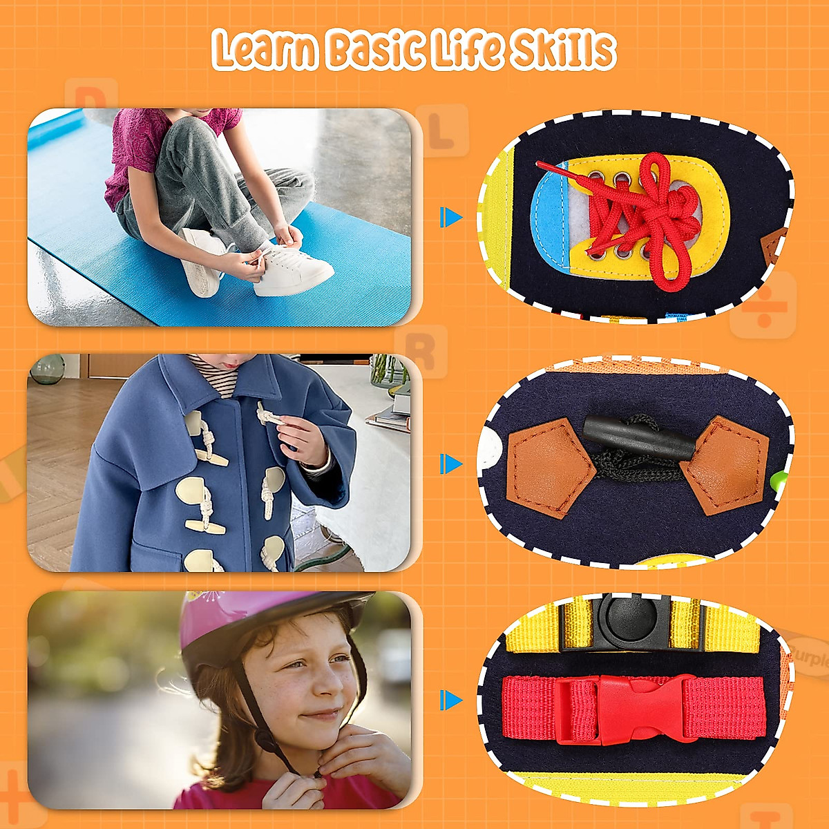 Toddler Busy Board, Montessori Busy Board for Toddlers 3+ Years Old, Sensory Activity Board for Fine Motor Skills, Sensory Board Toys for Toddlers, Educational Preschool Toys for Girls Boys Gift