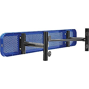 Global Industrial 72" Perforated Metal Outdoor Flat Bench, Blue