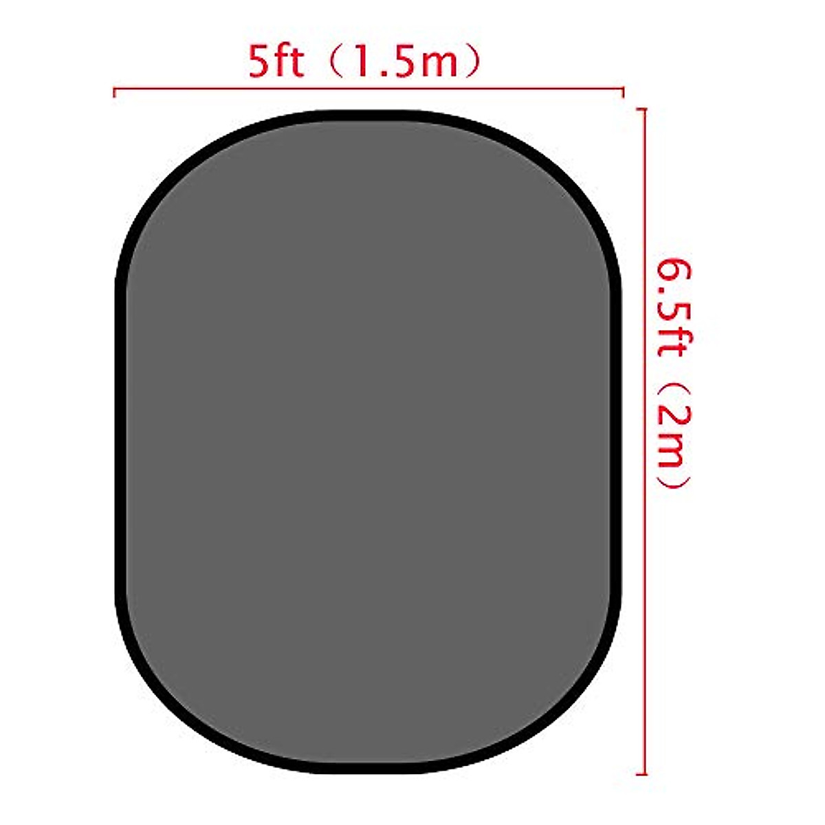 Kate 5x6.5ft White Pop Up Backdrops Gray Collapsible Backdrops for Photography Double Sided Portable Background for Video Shooting