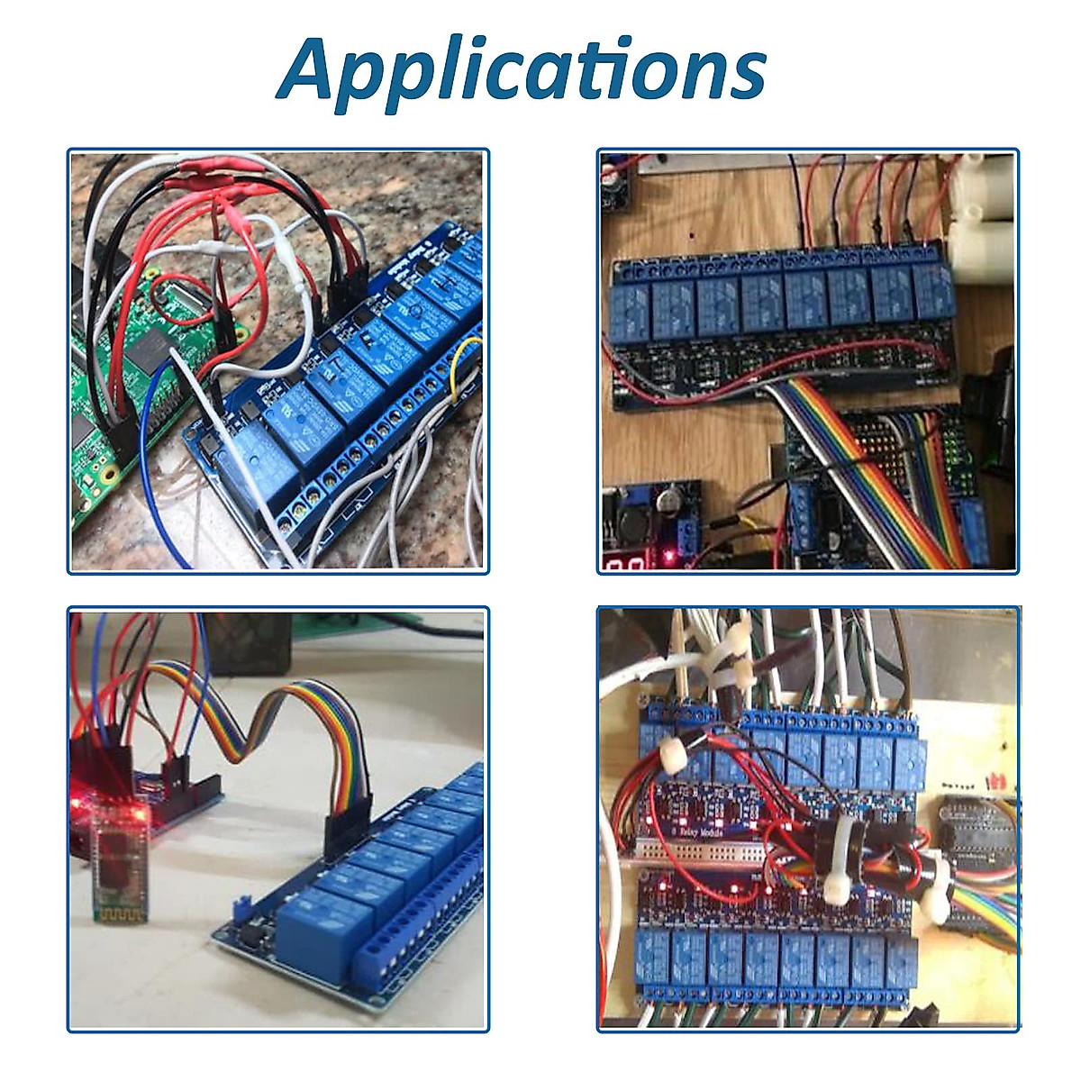 AEDIKO 2pcs 8 Channel Relay Module DC 12V Relay Module Board for DIY DSP AVR PIC ARM