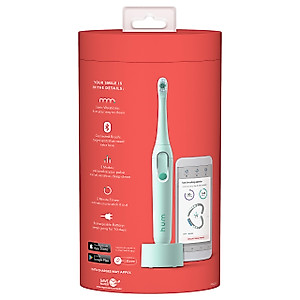 Colgate hum Smart Electric Toothbrush with Timer, Bluetooth and Travel Case, 3 Sonic Vibration Modes, Teal(Discontinued/no Refill Heads Available)