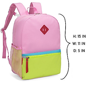HawLander Preschool Backpack for Toddler Girls, Kids School Bag, Ages 3 to 7 years old, Small, Pink Yellow