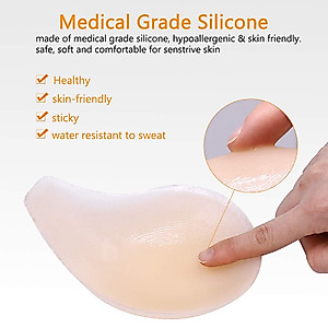 Silicone Invisible Lift Up Bra Stick On Bra Stickers Breast Lift Petals Reusable Backless Strapless Bra Deep V Push Up Sticky Bra Nude