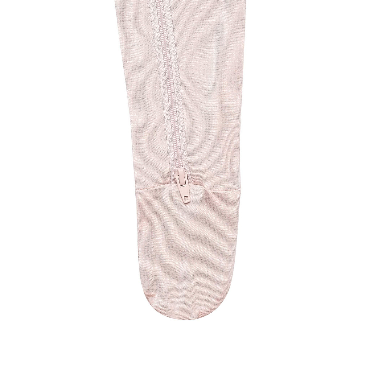 KYTE BABY Unisex Zipper Closure Footies, Rayon Made From Bamboo (6-12 Months, Blush)