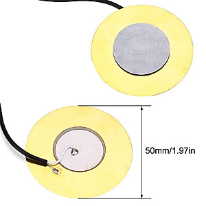 Onown Pickup Wiring Kit PIckup Piezo 50mm Sensitive Transducer Pickups Prewired Amplifier with 6.35mm Output Jack for Cigar Box Guitars and Acoustic Instruments