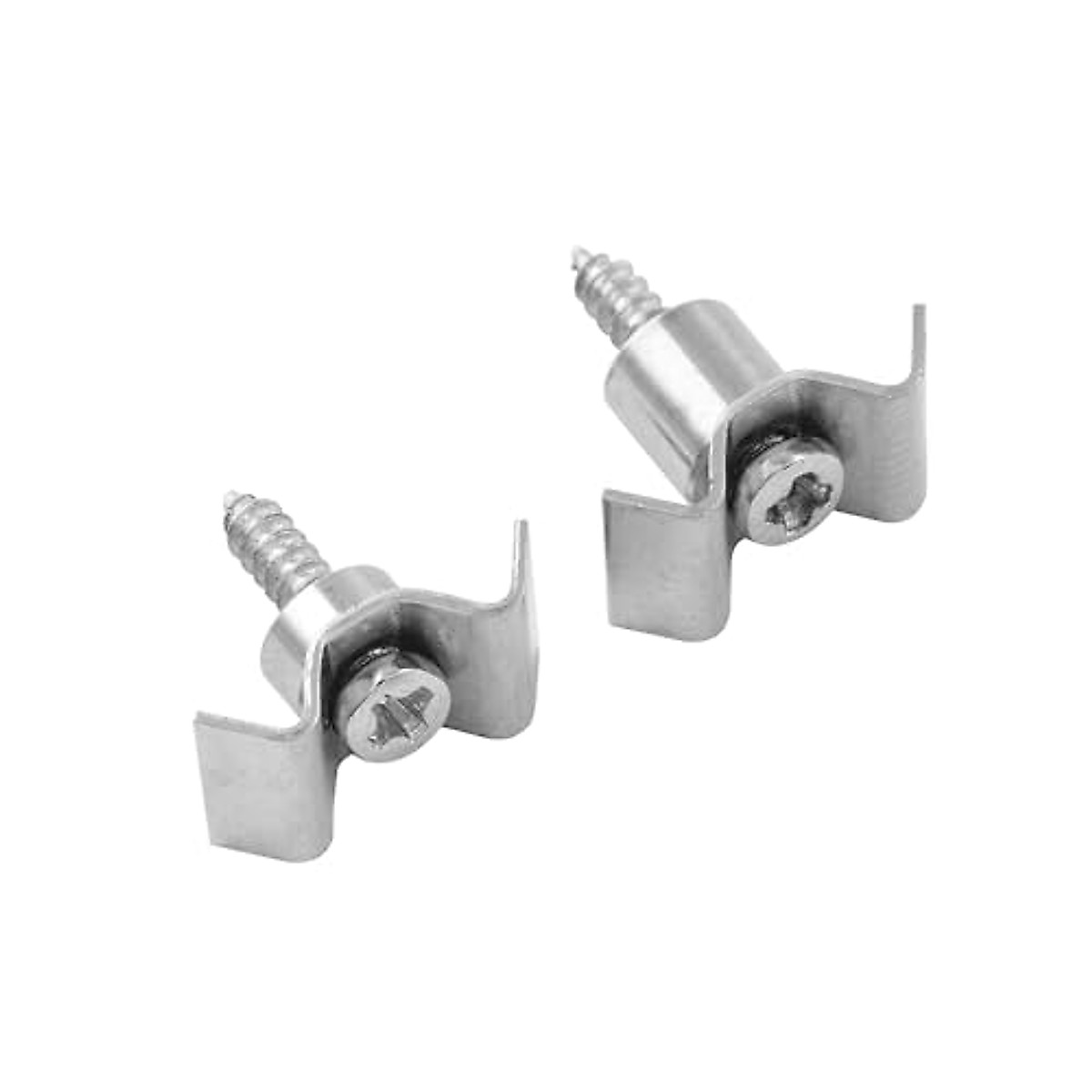 Musiclily Metal Vintage String Guides String Trees Retainers for Fender Strat Tele Style Electric Guitar, Chrome(Set of 2)