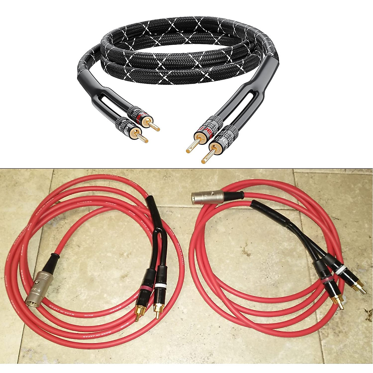 Neutrual Cable Pants, Cable Jacket Speaker Wire Pants Y Boot 9MM 2-Conductor (⌀9MM-2x 3.5MM 8PACK Black) Dressing Up/Protecting/DIY Your Speaker Cables, DIN to RCA Cables