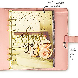 Pukka Pad, Carpe Diem, Work, Goal, Planner with Weekly, Monthly, Undated Inserts, A5 8 X 9.5 X 1.6 Inches, Blush
