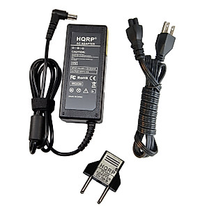 HQRP 19V AC Adapter Compatible with LG 24M37H 24M37HQ 24MC37D 24MC57HQ 24MP55HQ 24MP57D Monitor LED LCD HDTV TV Power Supply Cord Adaptor + Euro Plug Adapter