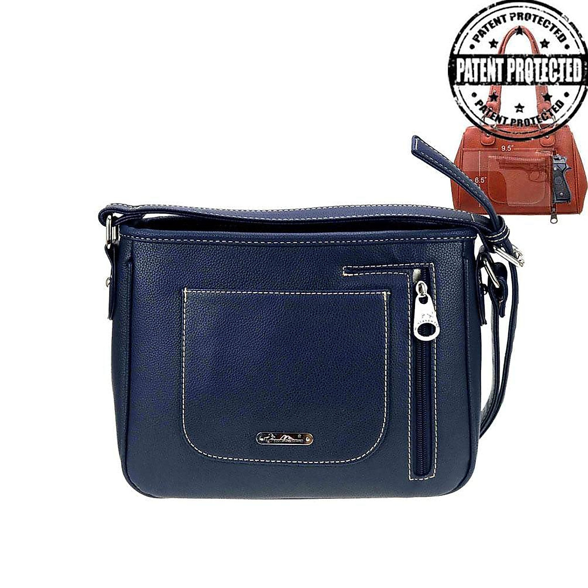 Montana West Concealed Carry American Pride Crossbody Purse Navy