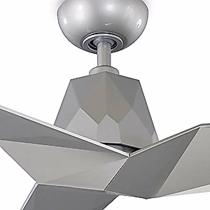 Vortex Smart Indoor and Outdoor 3-Blade Ceiling Fan 60in Automotive Silver with Remote Control works with Alexa, Google Assistant, Samsung Things, and iOS or Android App