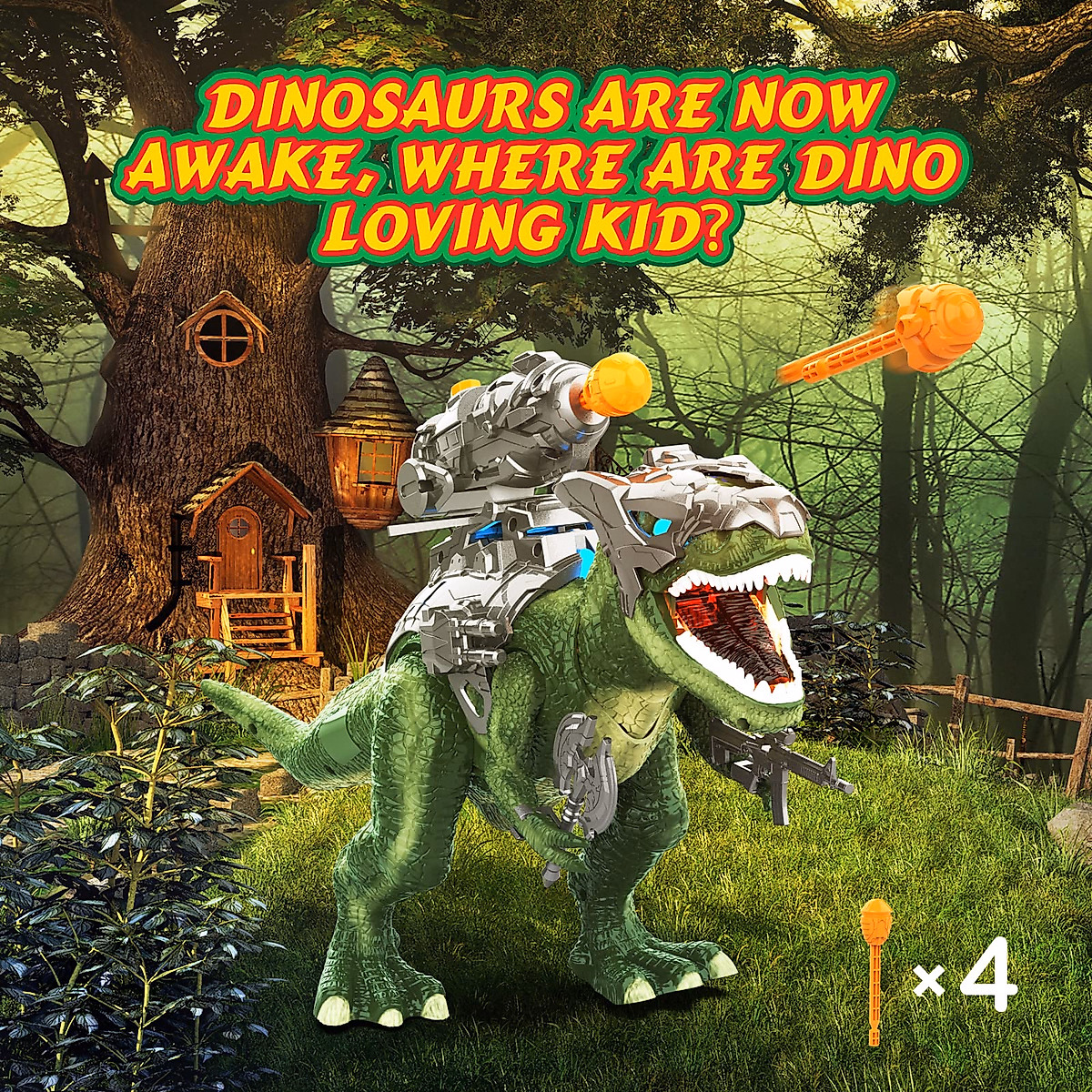 Dinosaur Toys with Remote Control-Dino Toys for Kids 3-5,6-8,8-12,Robot T-Rex Dinosaurs with Sounds,Lights,Moving and Launching Bullets,Gifts for 3+ Years Old Boys and Girls