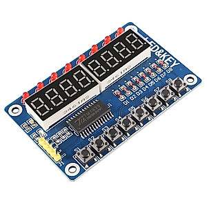 AITRIP 4PCS 8-Bit LED Digital Tube 8 Keys TM1638 Display Module Compatible with AVR for Arduino ARM