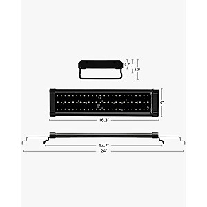 NICREW ClassicLED Marine Aquarium Light, LED Light with Dual-Channel Timer for Saltwater Fish and Reef Tanks, 18 to 24-Inch, 20-Watt