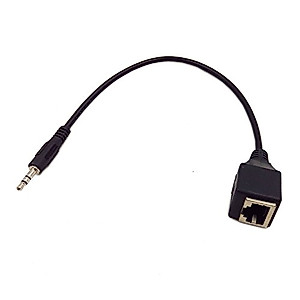 Wpeng 3.5mm 1/8" Stereo Male Plug to RJ45 Female Extender Over Cat5&Cat6 Socket Ethernet Adapter Cable(3.5M/RJ45F)