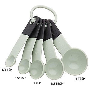 KitchenAid - KE057OHPIA KitchenAid Classic Measuring Spoons, Set of 5, Pistachio/Black