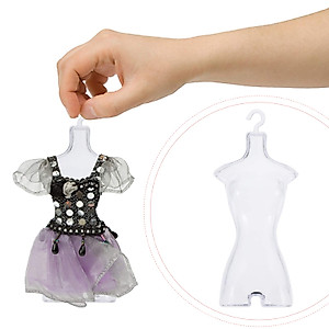 Healifty 3pcs Doll Dress Form Cloth Gown Display Support Holder Hanging Dress Form Mannequin Model Stand for Doll Dresses Dollhouse Decoration
