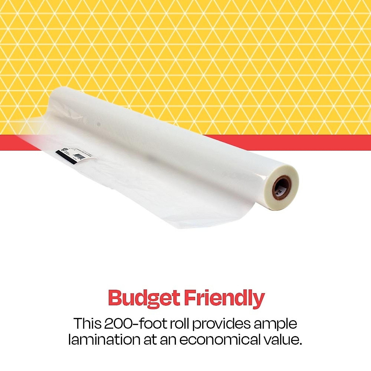 School Smart - 1277258 Laminating Film 1.5 Mil Roll - 25 inch x 200 Foot - 1 inch Core