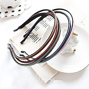 kydely,Cute Solid Simple Leather Covered Party Headband Hair Bows Hair Loop Clasp Glitter Hairbands for Women and Girls