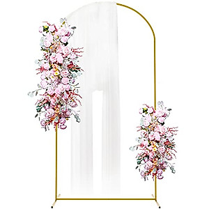 Putros Metal Arch Backdrop Stand 7.2FT Gold Wedding Balloon Arched Backdrop Stand Square Arch Frame for Birthday Party Bridal Baby Shower Ceremony Decoration